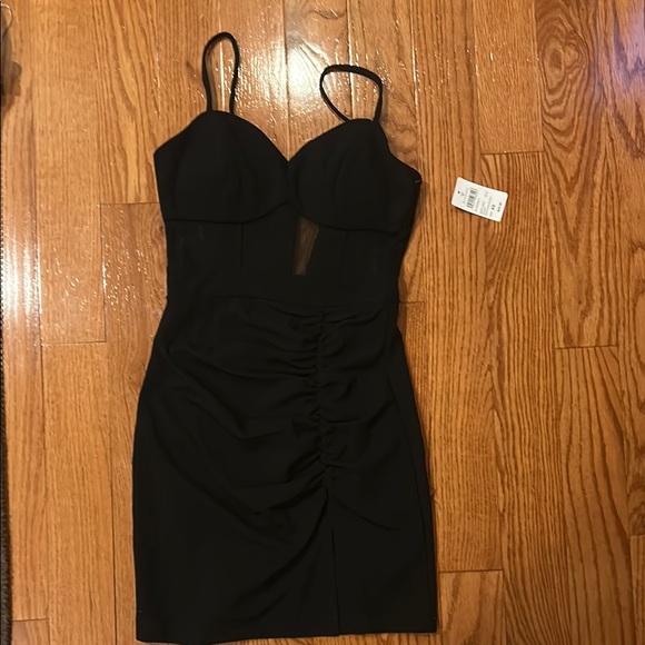 Windsor | Dresses | Windsor Black Bodycon Mini Dress Spaghetti Strap ...
